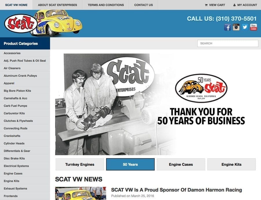SCAT VW Relaunches New Web Site - SCATVW | SCATVW